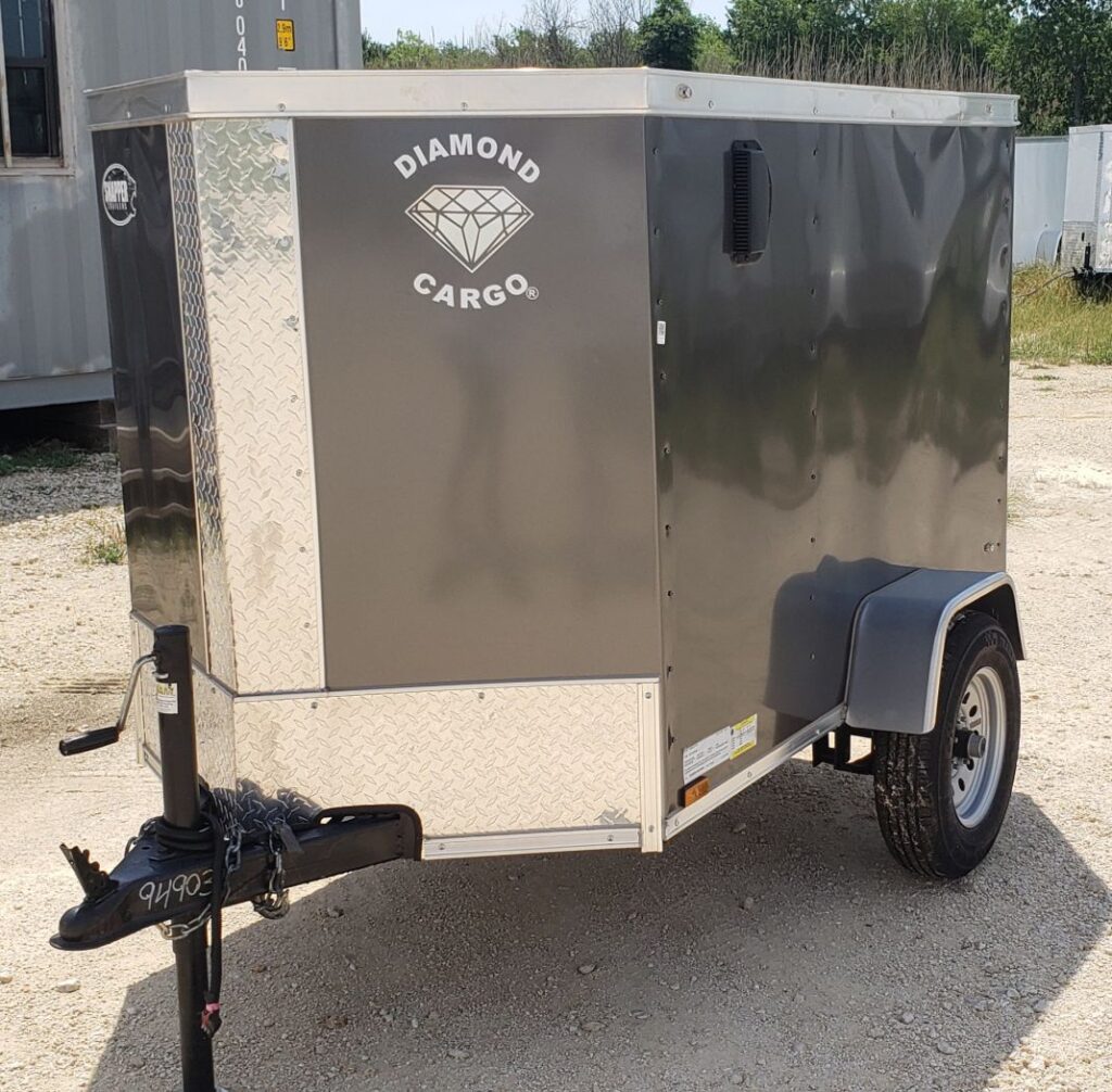 Custom 4×8 SA Trailer – Red, Single Door, Two Side Doors – Snapper Trailers