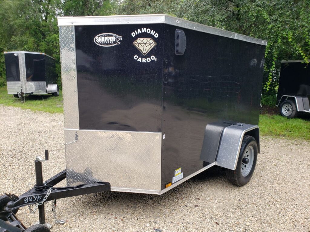 Diamond Cargo 5x8SAL – Blk, DD, NS – Snapper Trailers