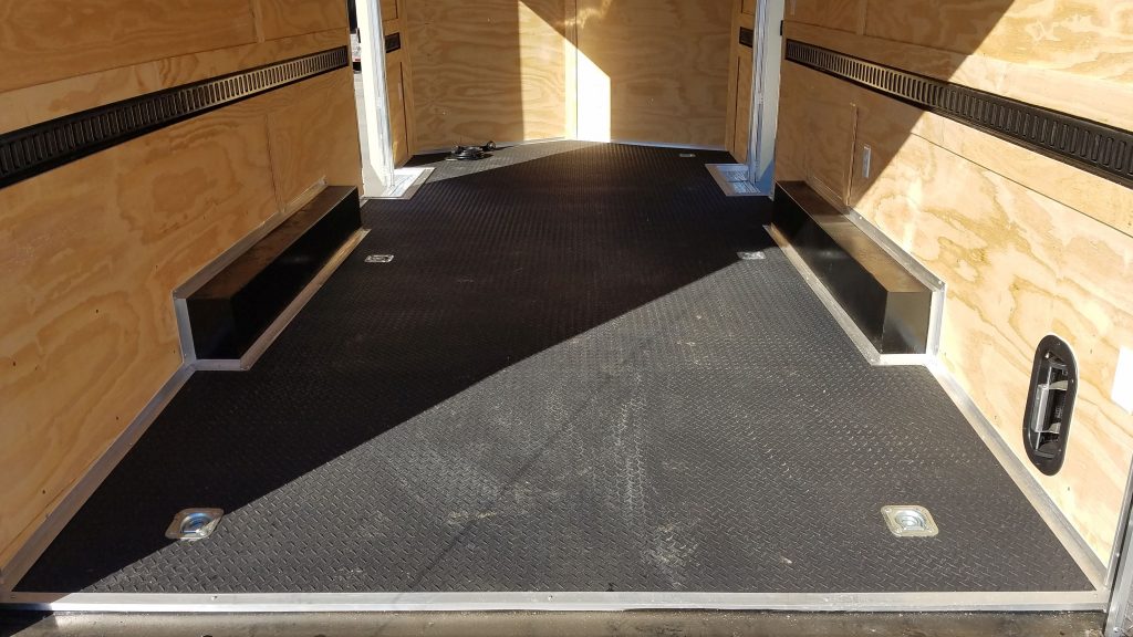 8.5×18 TA Trailer – SilverBlack, Ramp, Two Side Doors, D-Rings ...