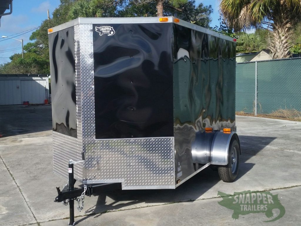 6×10 SA Concession Trailer – White, Double Doors, Side Door, Extra Height, Flat Front – Snapper ...