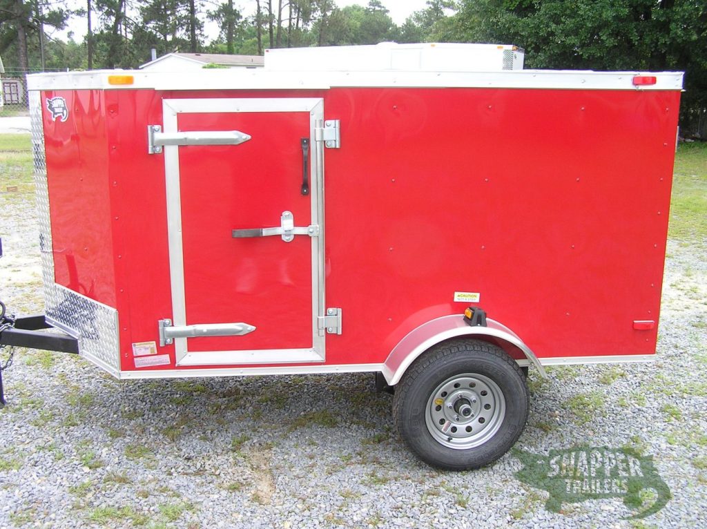 South Georgia Cargo Custom 4x8 SA Trailer - Red, Single Door, Two Side ...