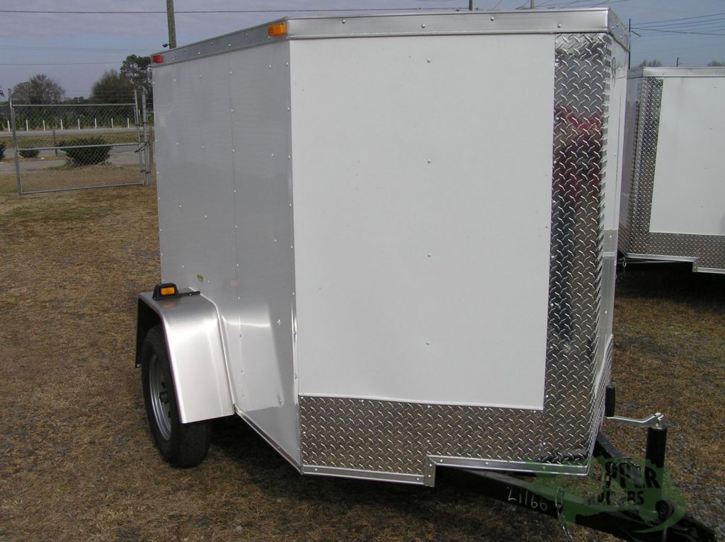 South Georgia Cargo 5x6 SA Trailer - White, Ramp - Snapper Trailers