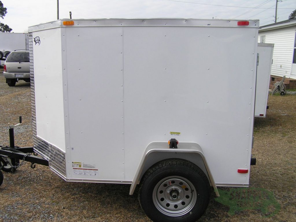 South Georgia Cargo 5x6 SA Trailer - White, Ramp - Snapper Trailers