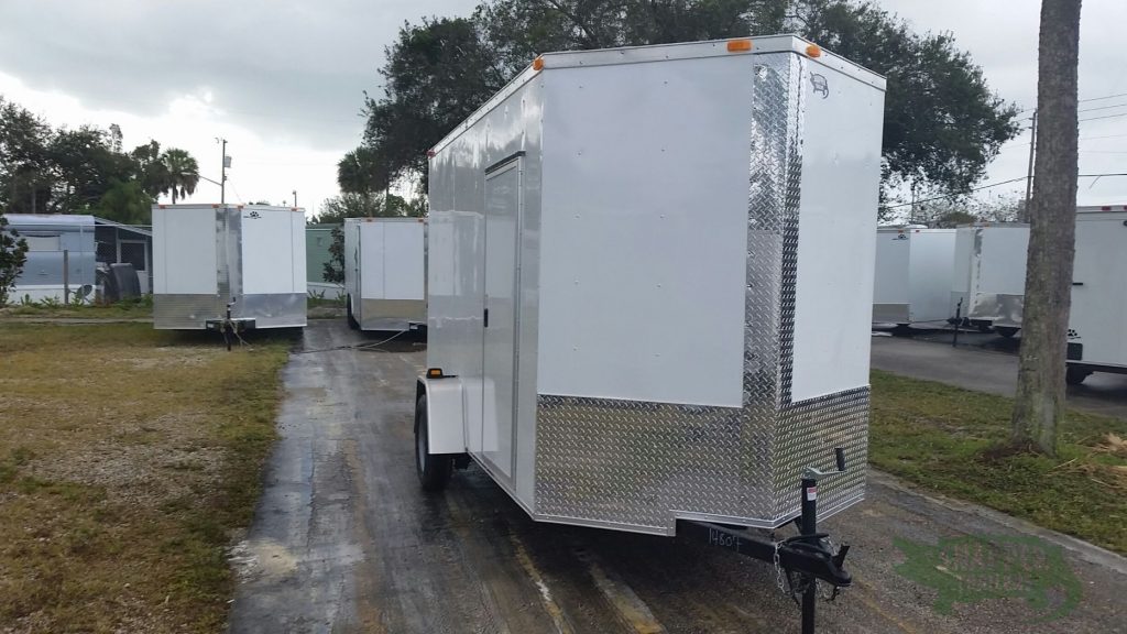South Georgia Cargo 6x12 SA Trailer - White, Ramp, Side Door, Extra ...