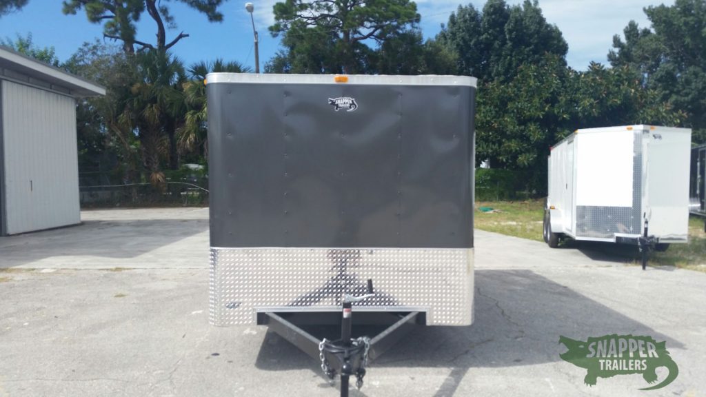 South Georgia Cargo 7x14 TA Trailer - Charcoal Gray, Double Doors, Side ...