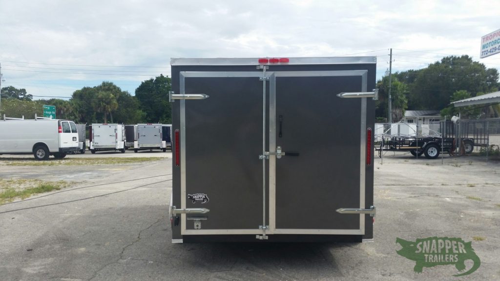 South Georgia Cargo 7x14 TA Trailer - Charcoal Gray, Double Doors, Side ...