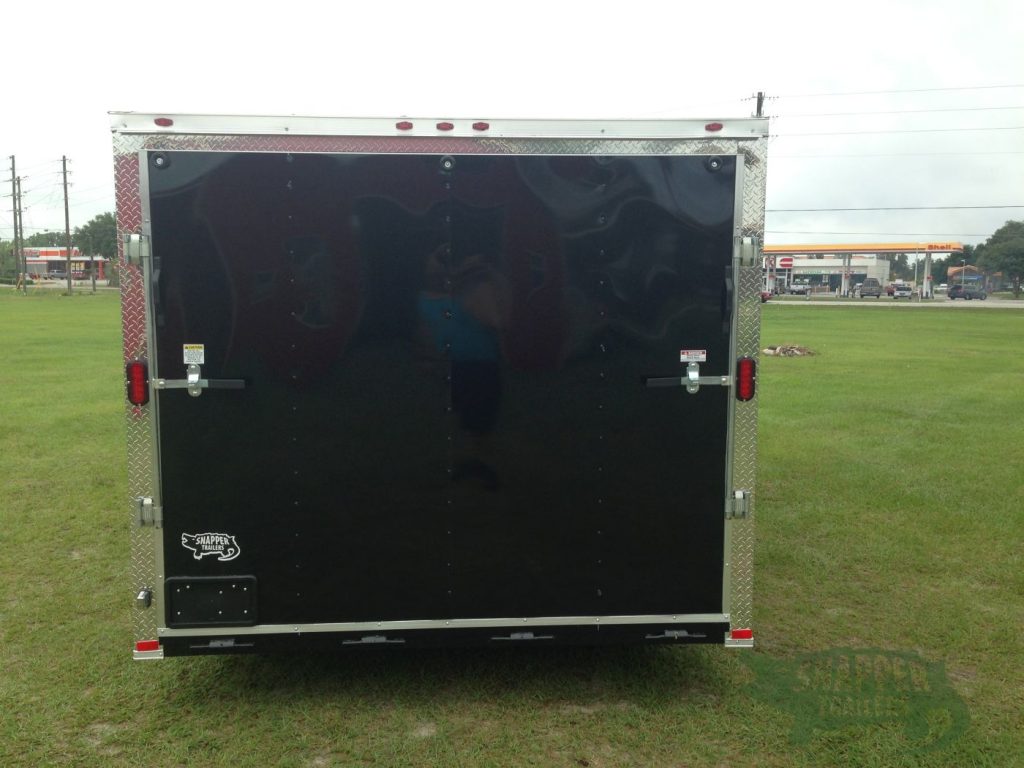 Freedom Trailers 8.5x22 TA Trailer - Black, Ramp, Side Door, D-Rings - Snapper Trailers