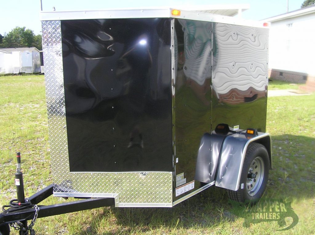 South Georgia Cargo 5x6 SA Trailer - Black, Ramp - Snapper Trailers