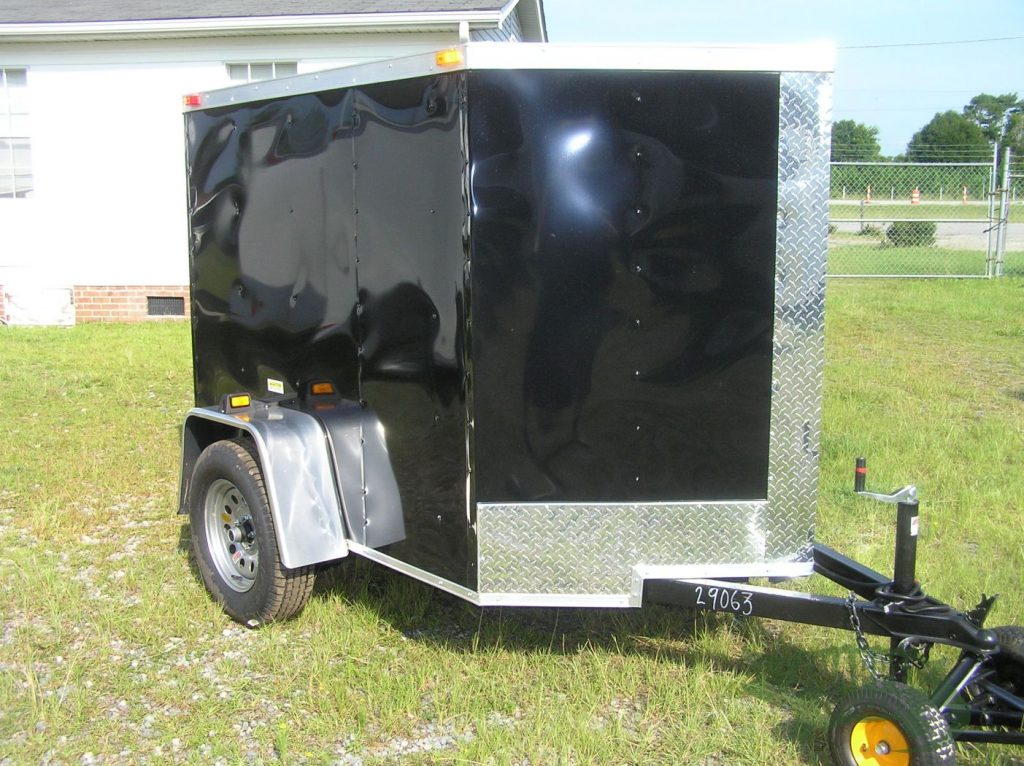 South Georgia Cargo 5x6 SA Trailer - Black, Ramp - Snapper Trailers