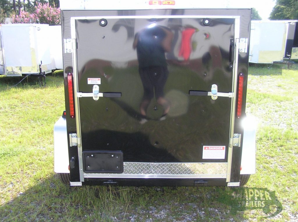 South Georgia Cargo 5x6 SA Trailer - Black, Ramp - Snapper Trailers