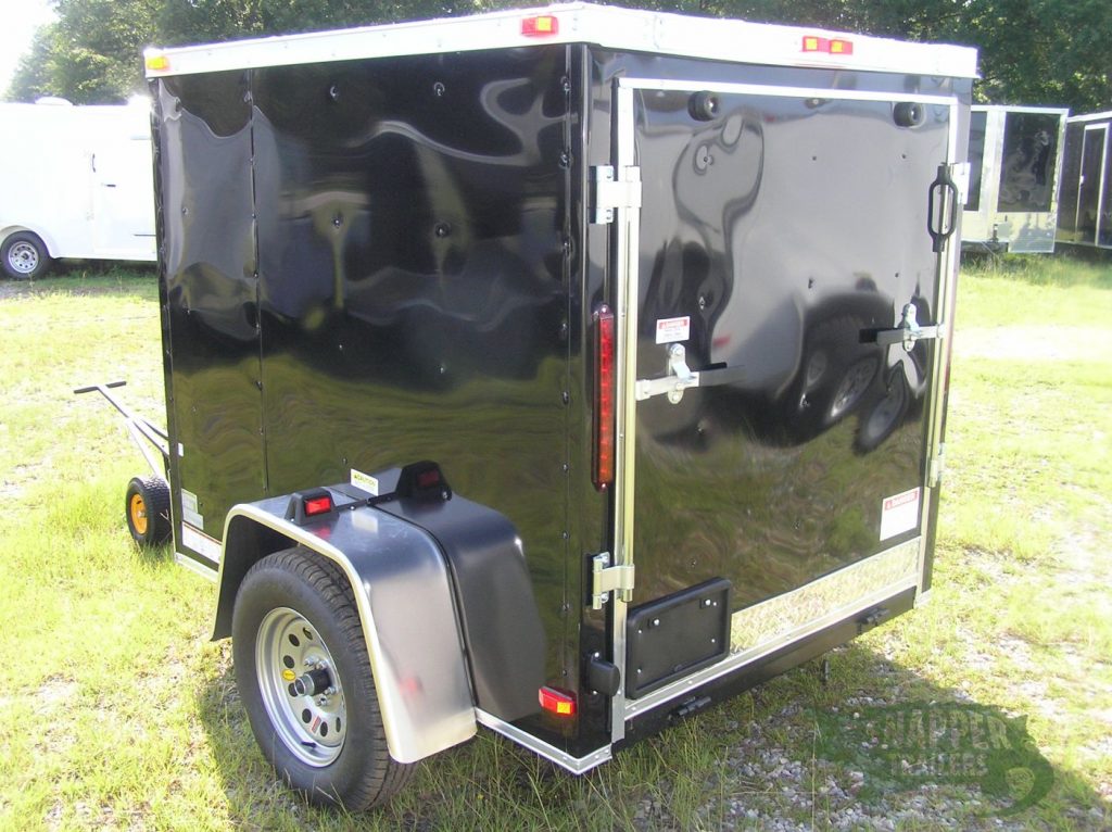 South Georgia Cargo 5x6 SA Trailer - Black, Ramp - Snapper Trailers
