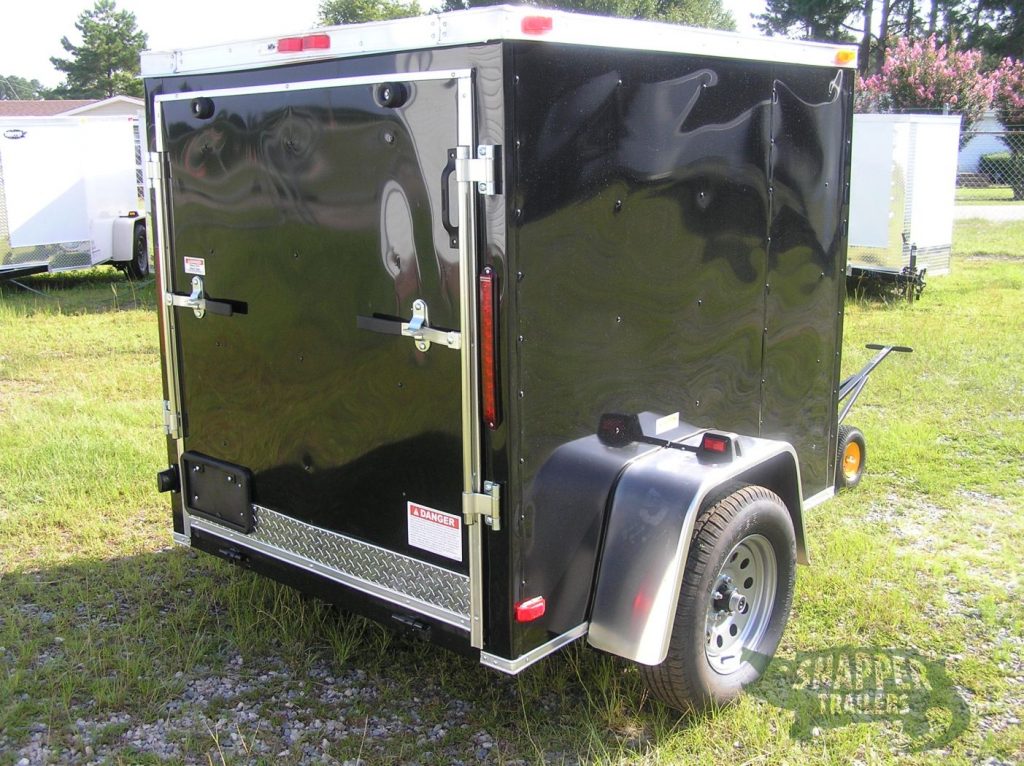 South Georgia Cargo 5x6 SA Trailer - Black, Ramp - Snapper Trailers