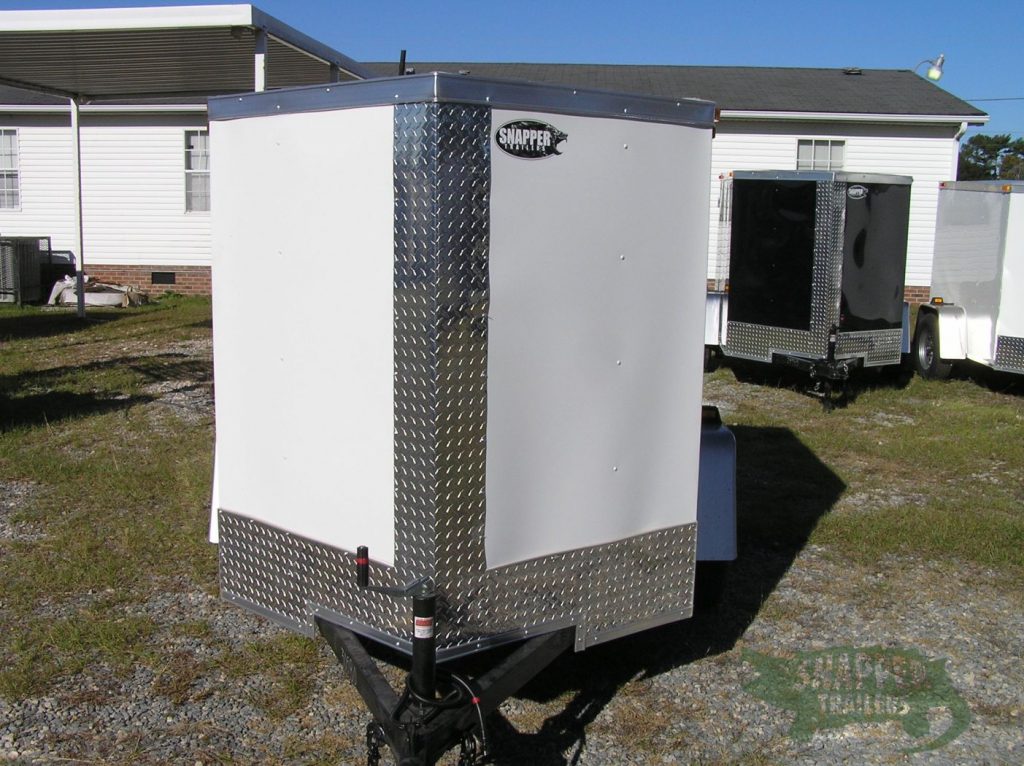 South Georgia Cargo 5x6 SA Trailer - White, Double Doors - Snapper Trailers