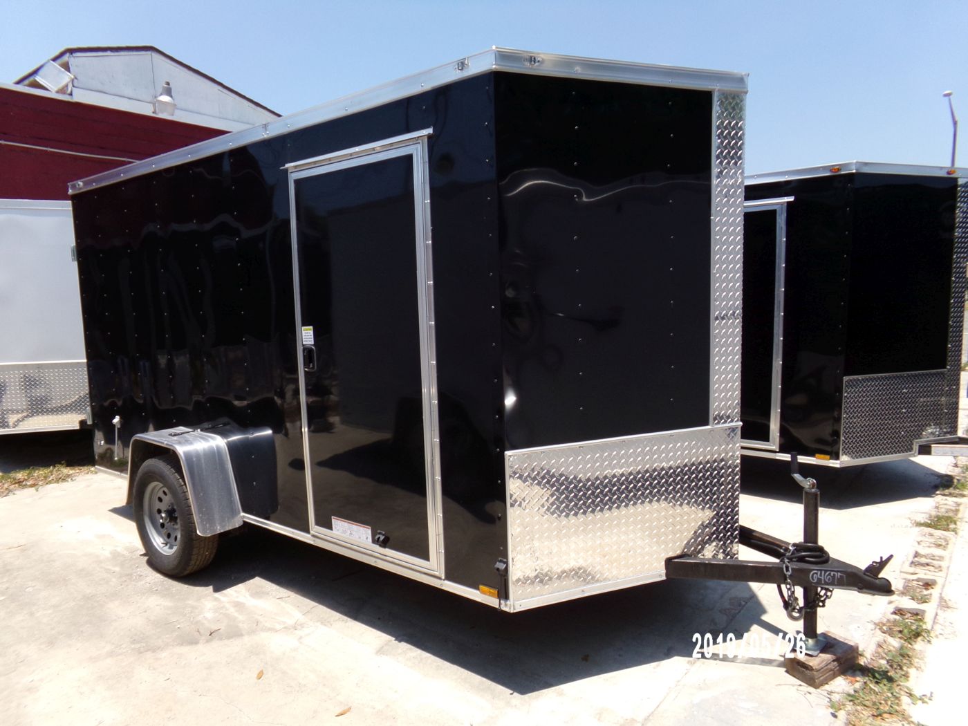 6x12 SA Trailer - Black, Barn Doors, Side Door, Extra Height | Snapper ...