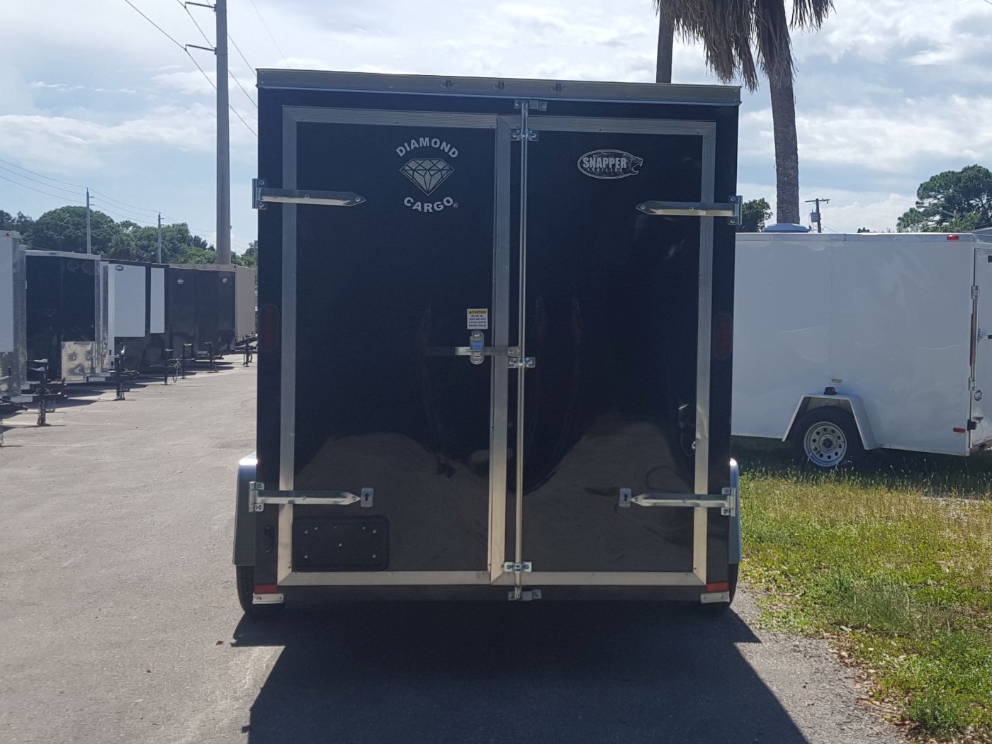 6x12 SA Trailer - Black, Barn Doors, Side Door, Extra Height | Snapper ...
