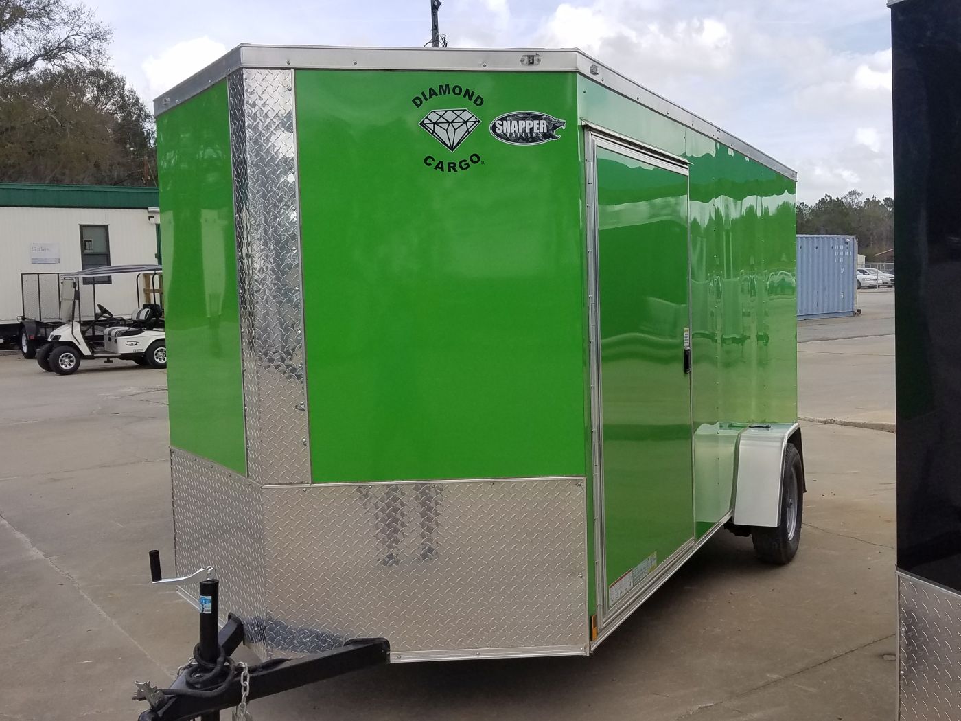 7×14 TA Trailer – Black, Ramp, Side Door, Extra Height, Blackout – Snapper Trailers