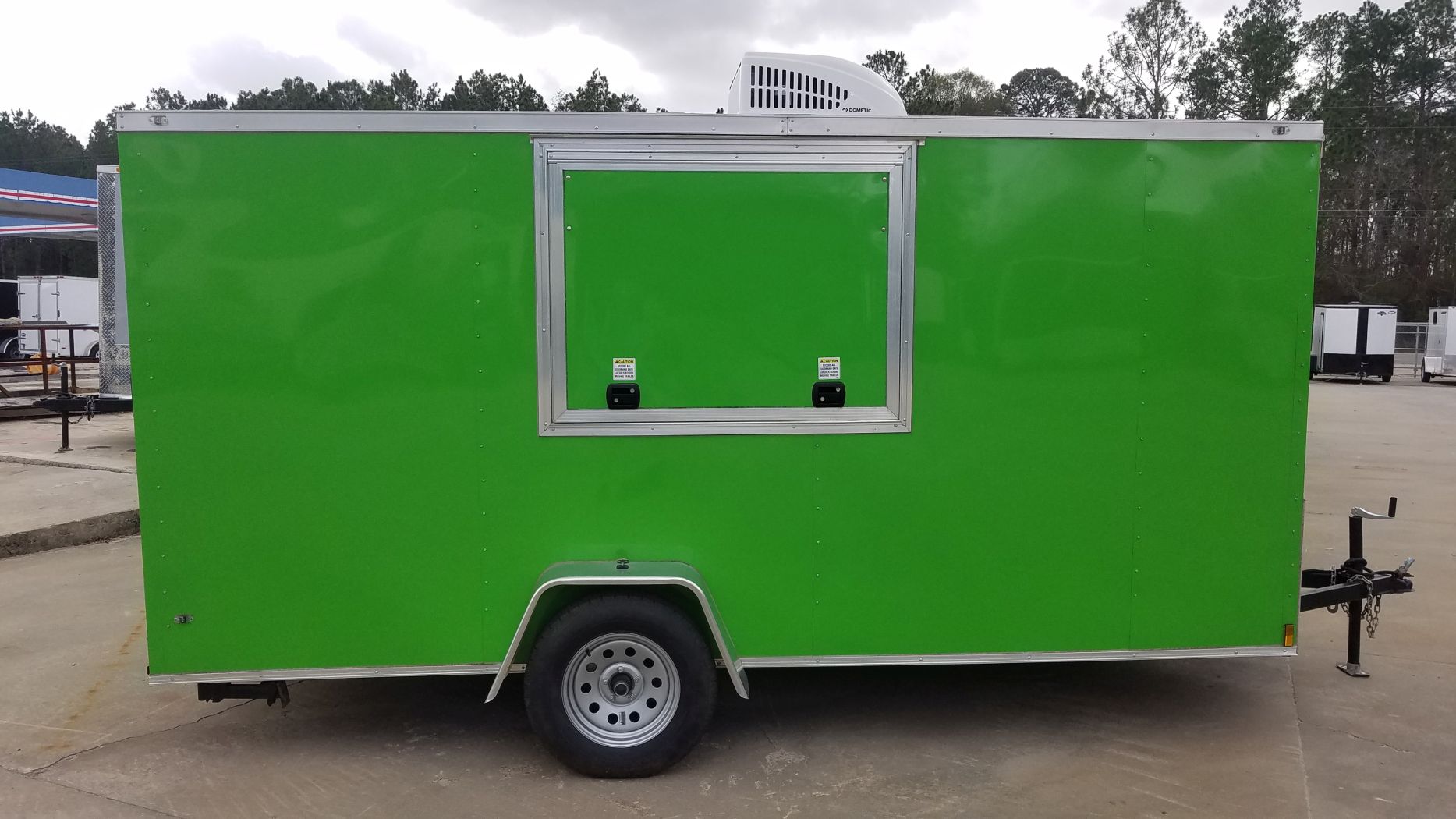 7×14 TA Trailer – Black, Ramp, Side Door, Extra Height, Blackout – Snapper Trailers